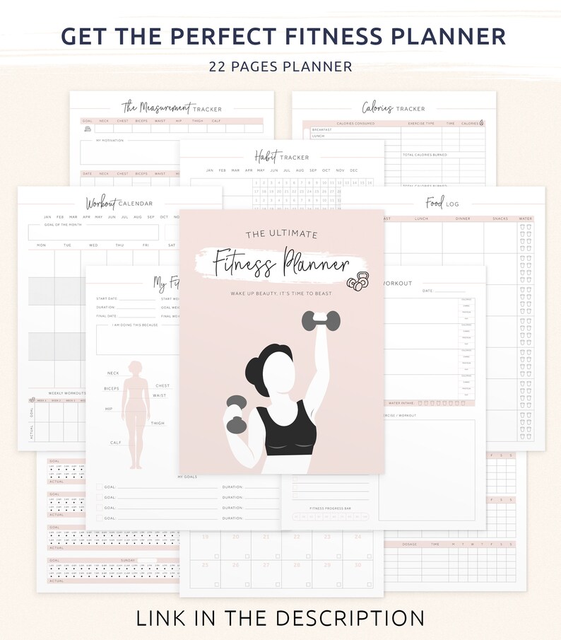 Calorie Tracker, Printable Food Calories Journal, Meal Planner, Fitness ...