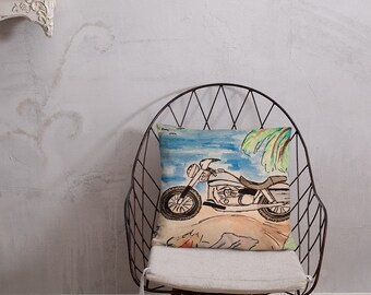 Motorcycle Shaped Pillow, Motorcycle Riders Gift, Custom Shaped Pillow ...