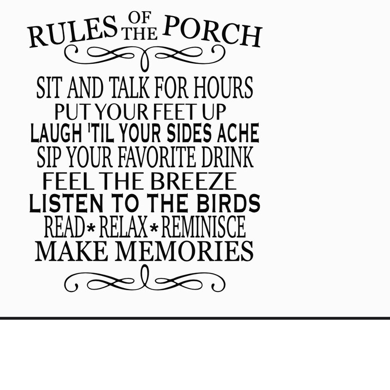 Porch Rules Sign - Etsy
