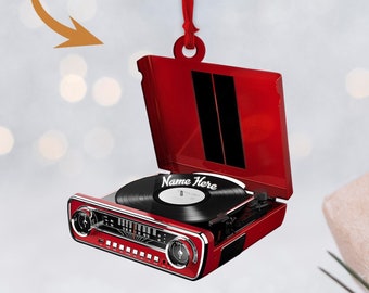 Christmas Ornament Record Player - Etsy