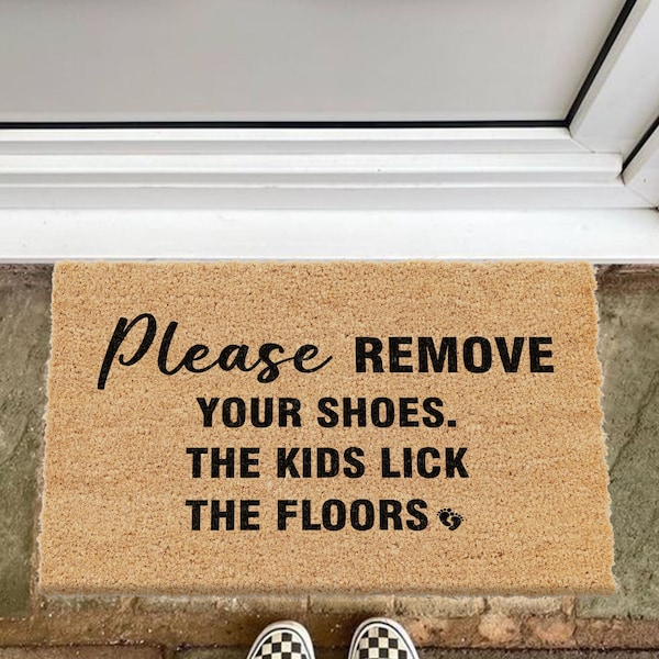 Take Your Shoes off Mat - Etsy