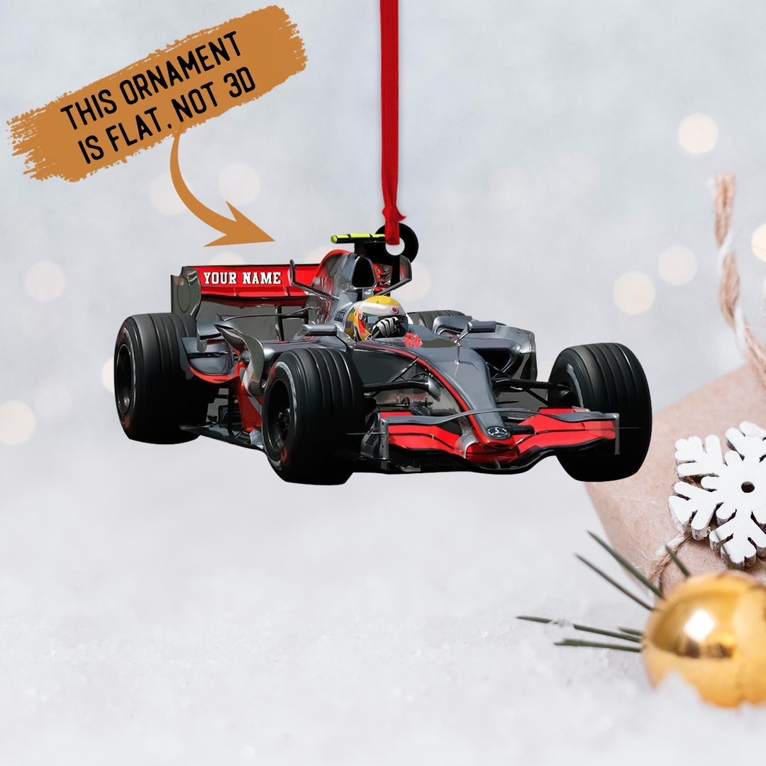 Formula Car Personalized Flat Ornament, Custom F1 Car Ornament, Gift for Racer, Racing F1 ...