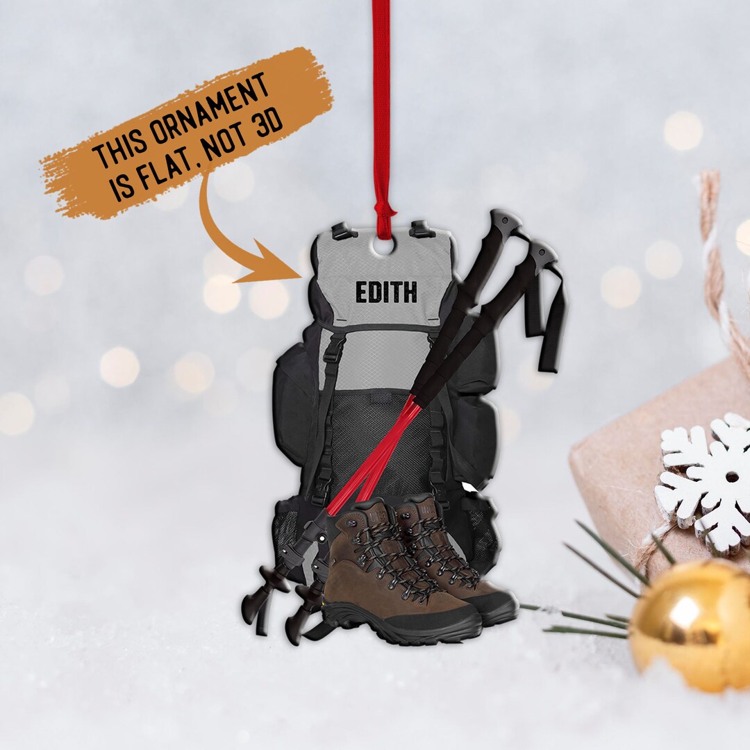Hiking Bag Custom Custom Shape Ornaments Hiking Christmas - Etsy