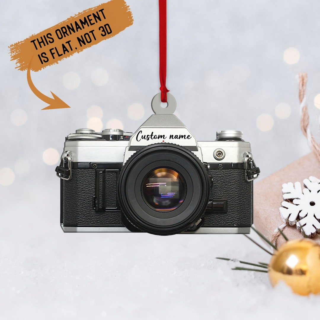 Camera Shaped Personalized Name Ornament, Camera Lover Custom Shape ...