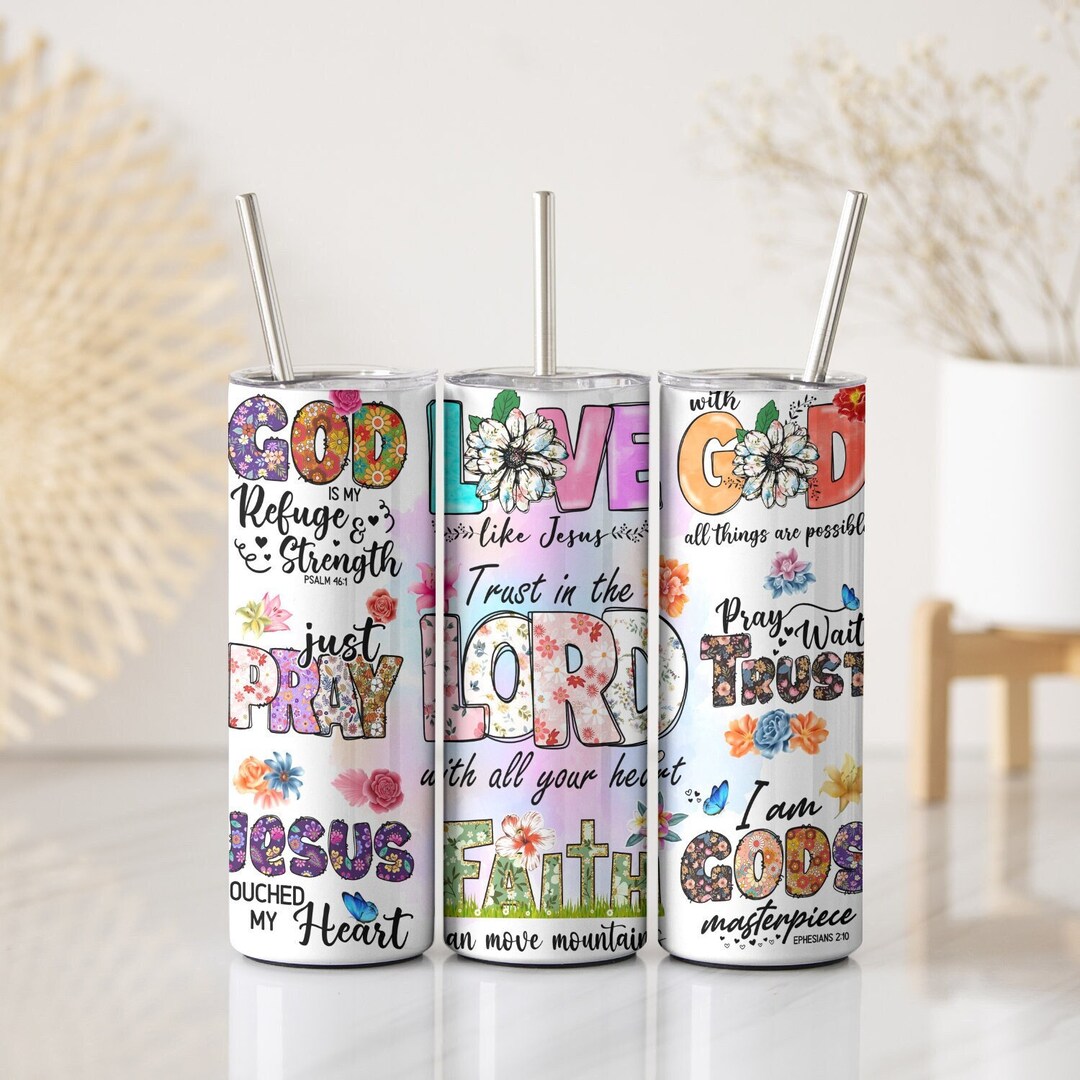Christian Bible Verse Affirmations Tumbler Bible Verse Cup - Etsy