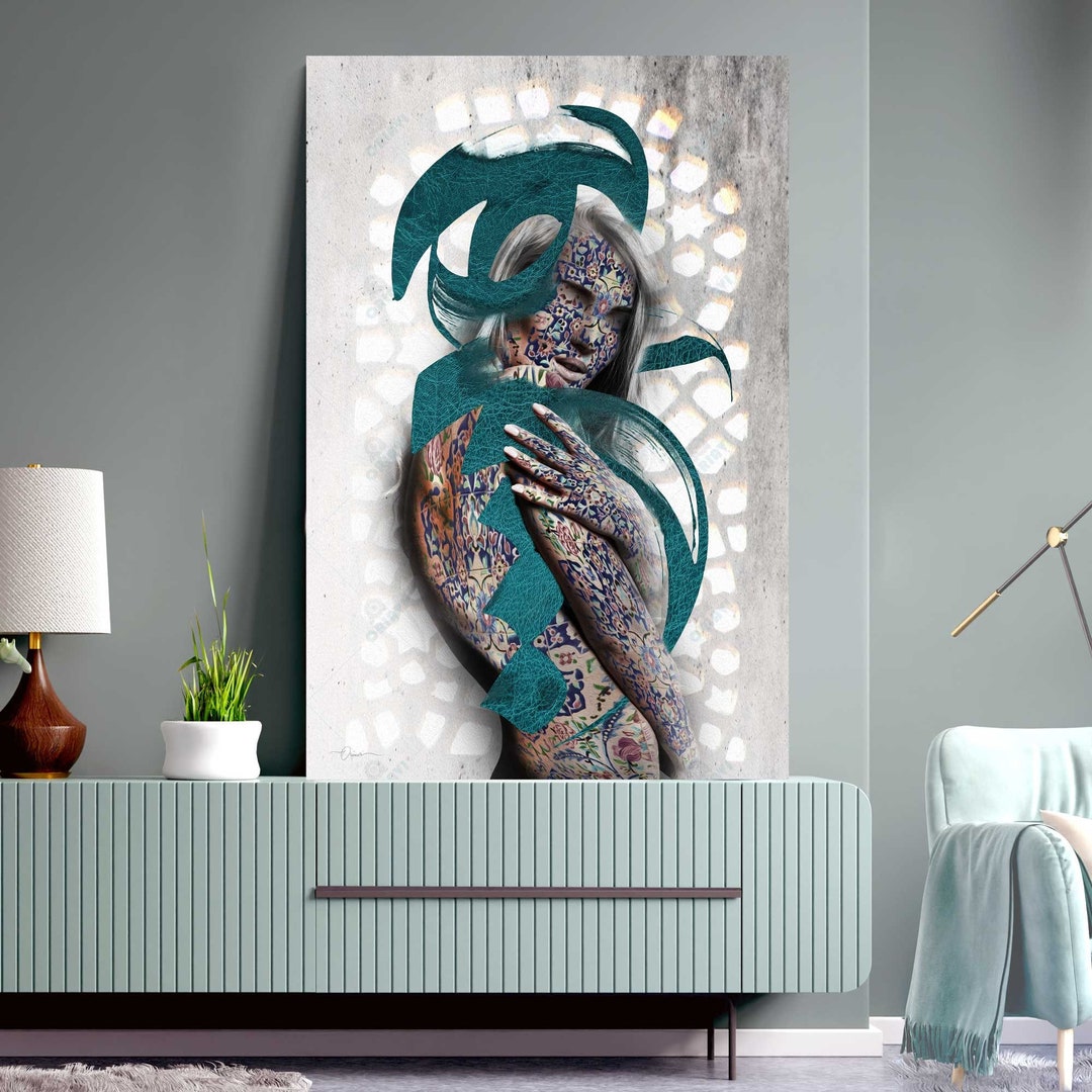 Hich Persian Calligraphy Canvas Art: Traditional Gift - Etsy
