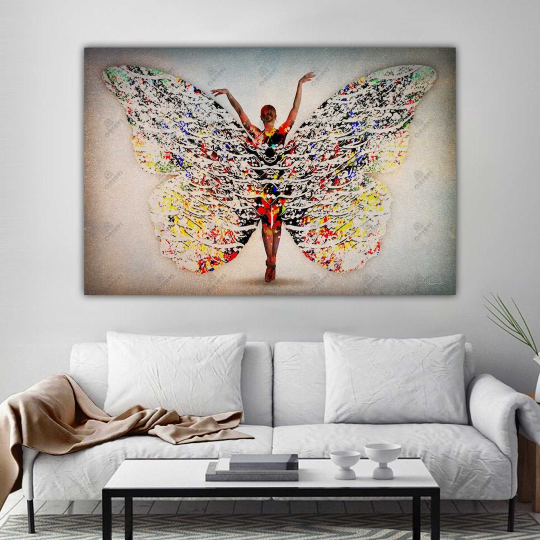 Persian Butterfly Canvas Art: Modern Calligraphy Wall Decor - Etsy ...