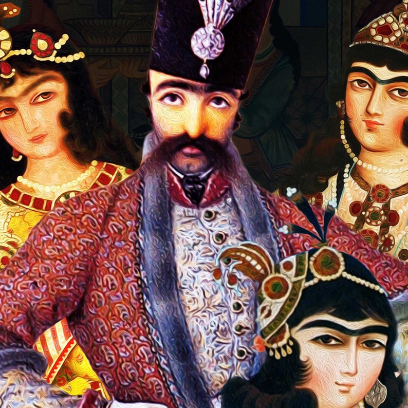 Modern Qajar Art Persian Art Print Persian Modern Art - Etsy