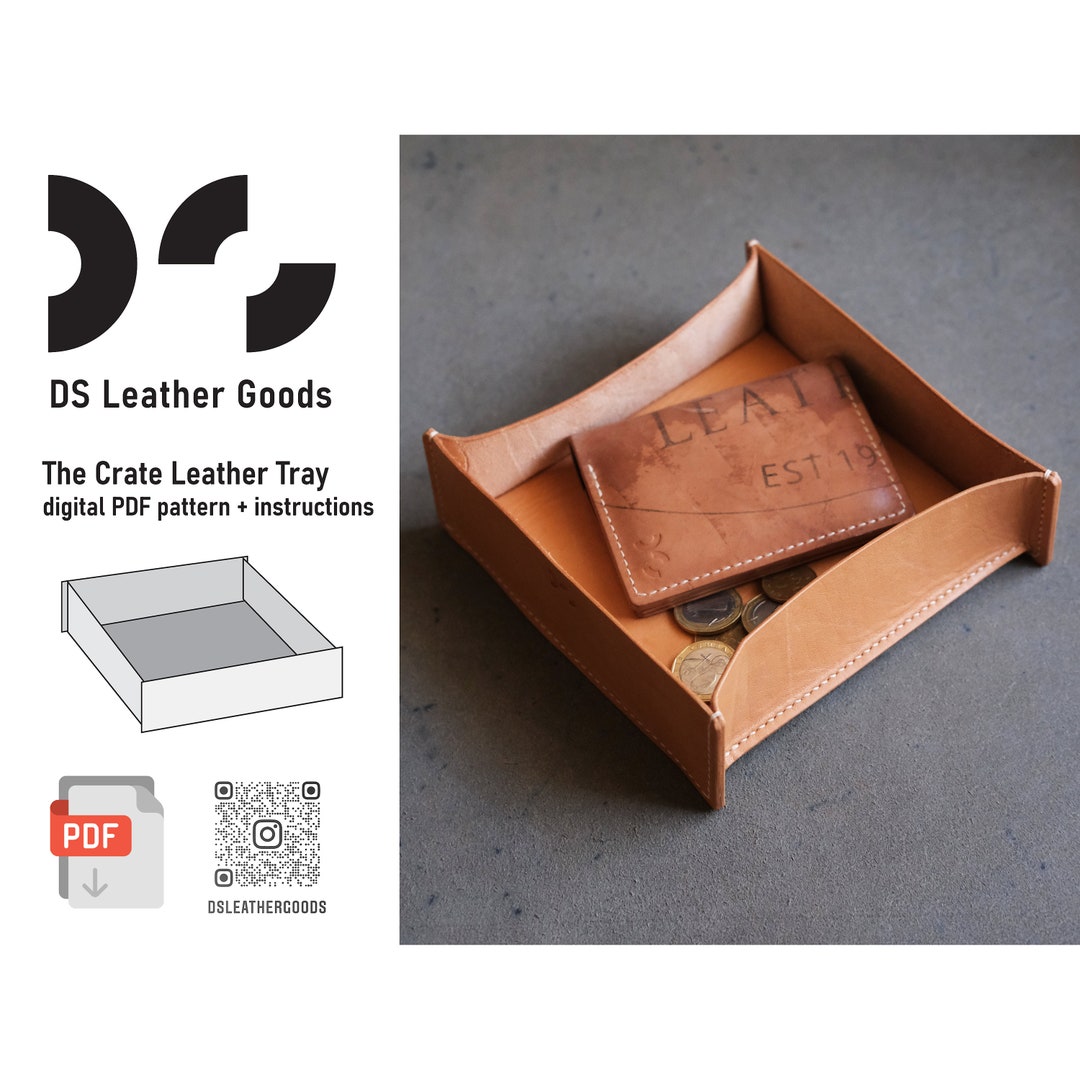 The Crate Leather Valet Tray Pattern, Leather Tray Template, Leather ...