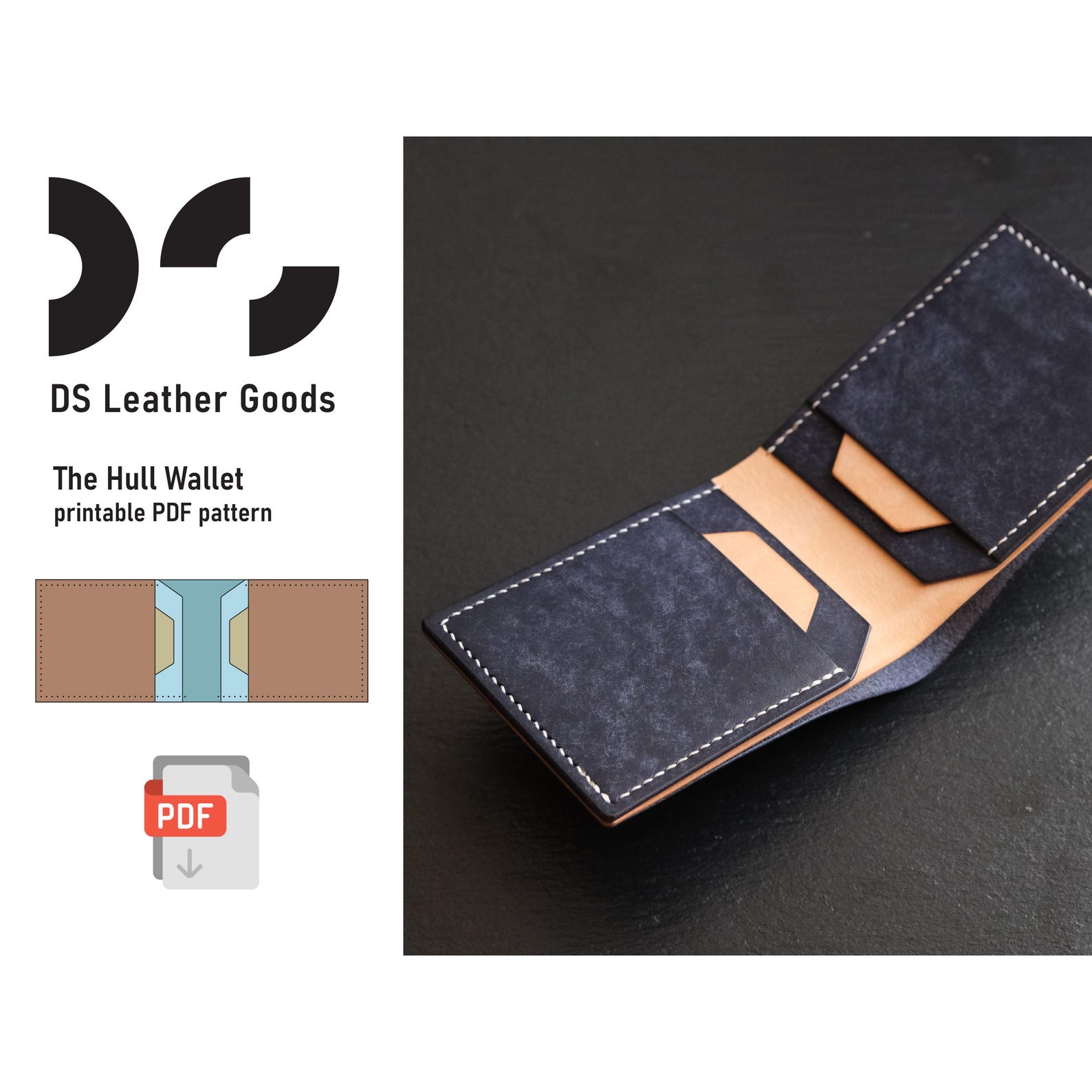 Leather Wallet PDF Pattern Bundle: 10 Wallet Designs, 16 Projects ...