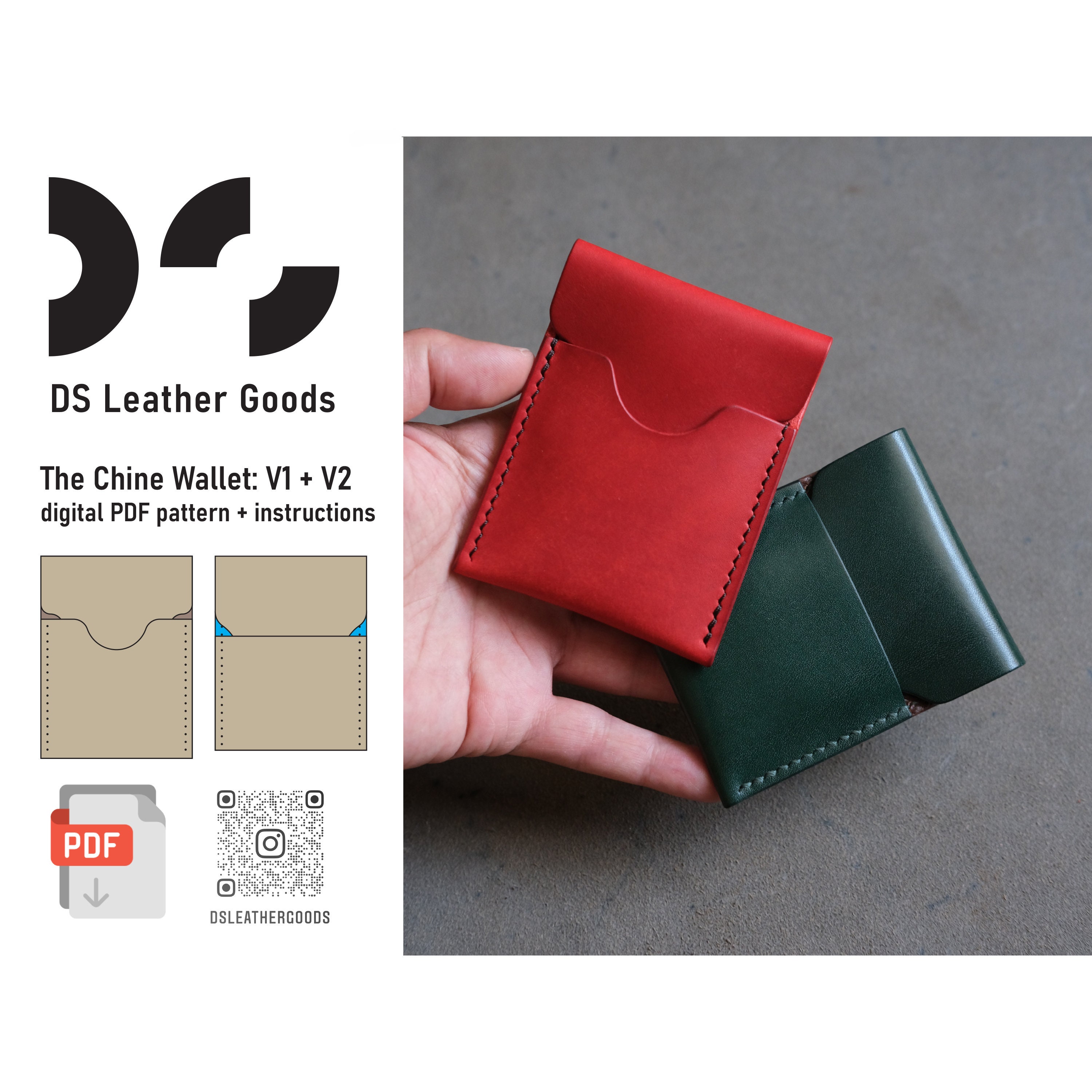 Leather Wallet Sewing Pattern