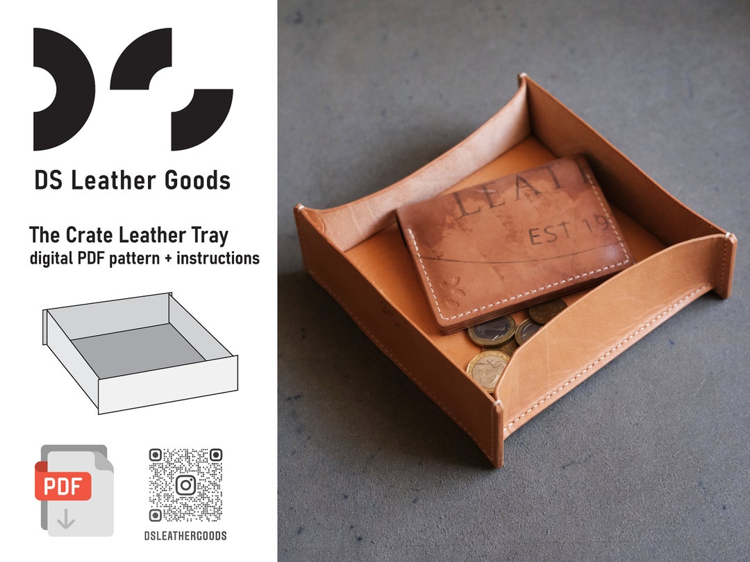 The Crate Leather Valet Tray Pattern Leather Tray Template - Etsy