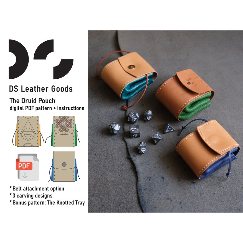 Leather Dice Pouch Pattern - Etsy