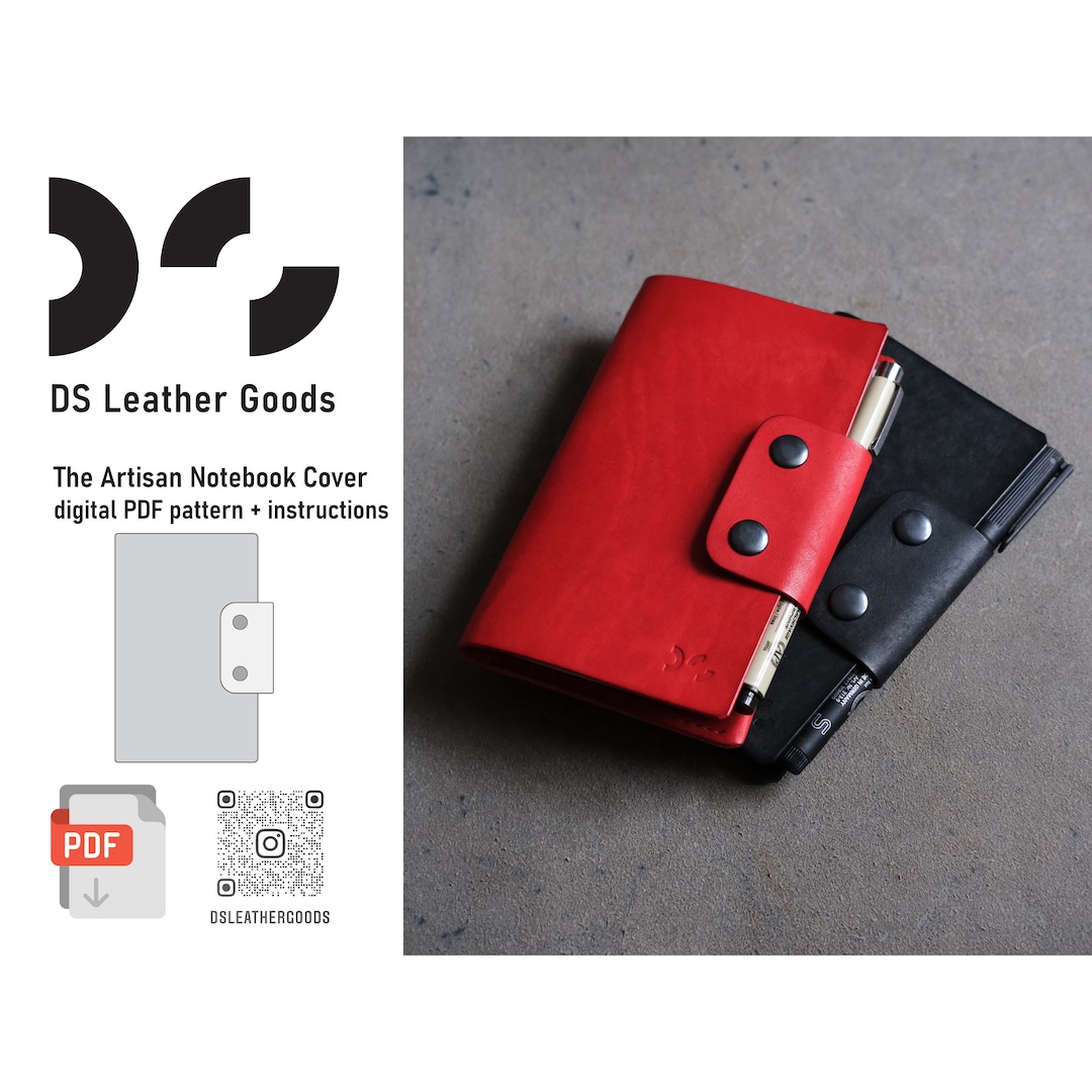 Field Notes Notebook Cover PDF Pattern: DIY Leather Journal With a ...