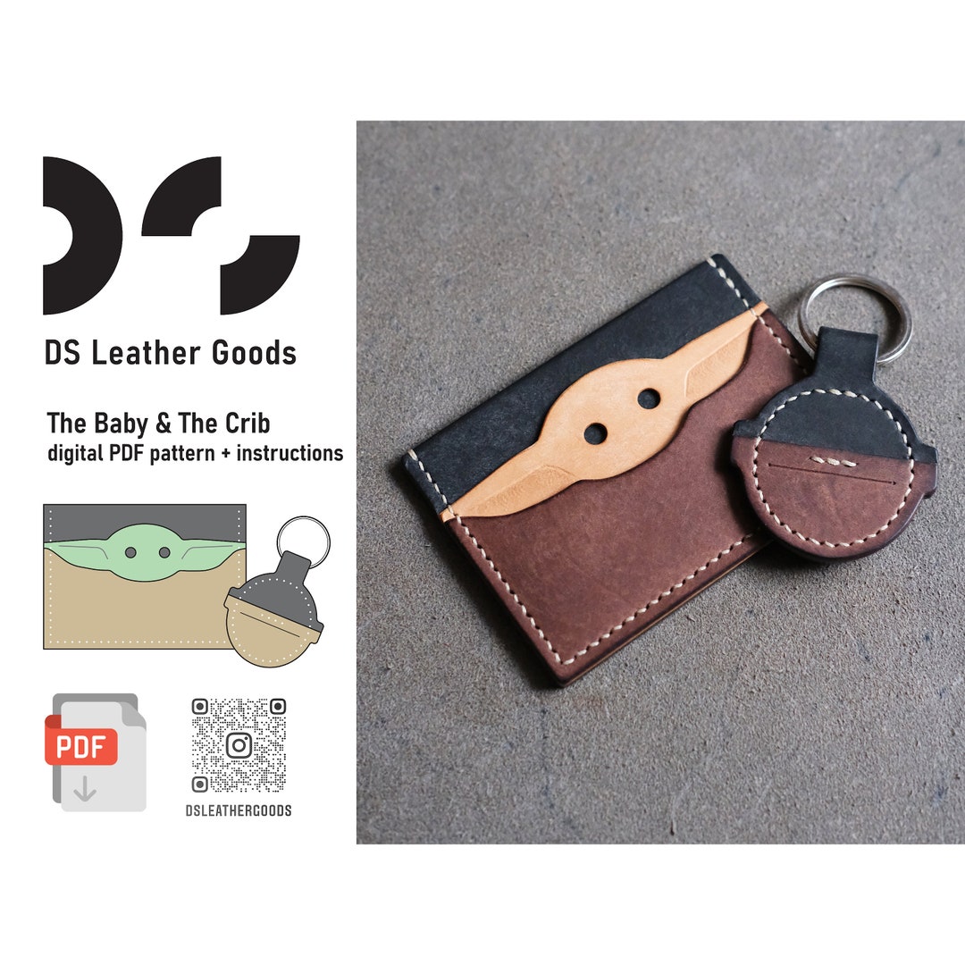 Leather Wallet and Keyring PDF Pattern, Leather Pattern Pdf, Cardholder ...