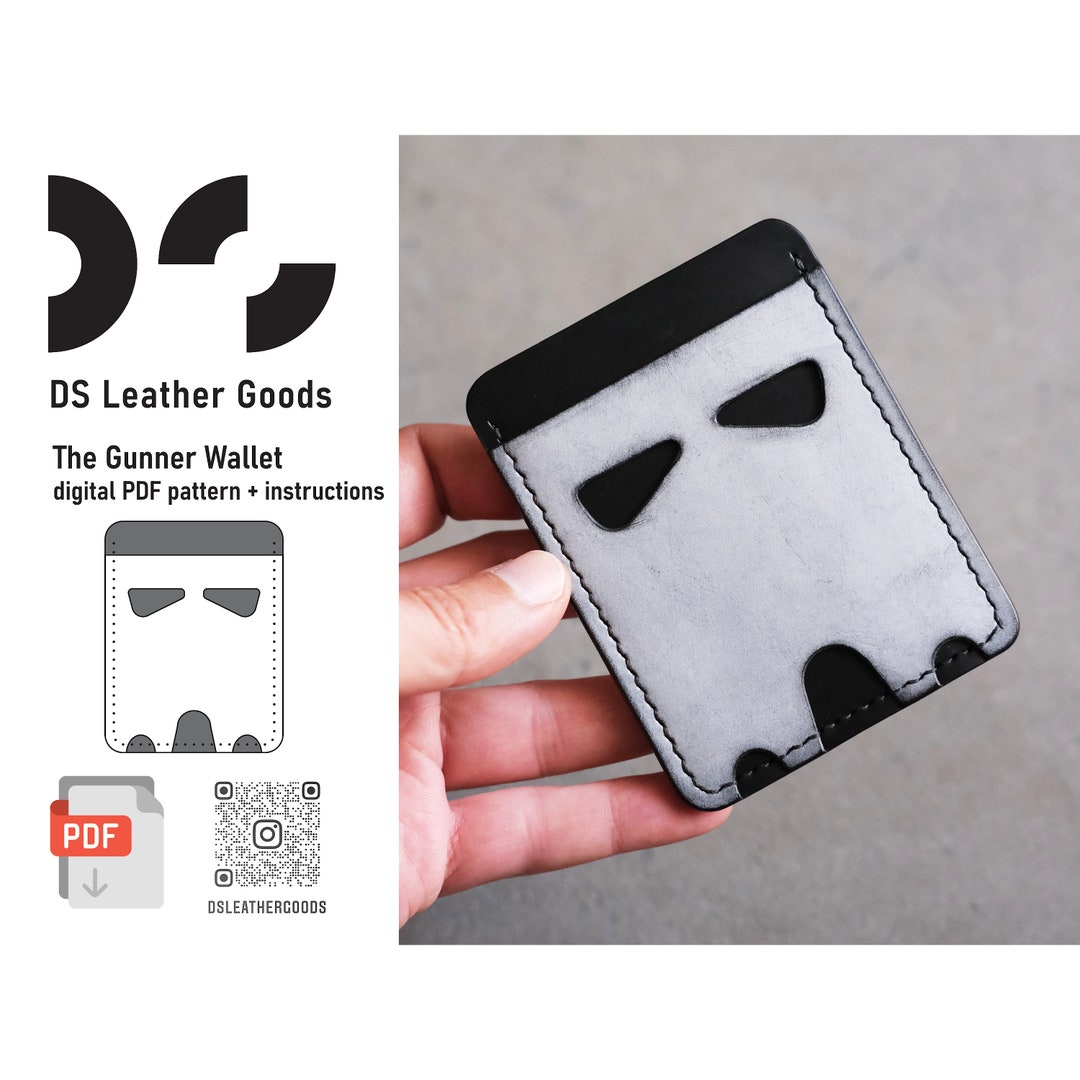 The Gunner Wallet PDF Pattern: Leather Cardholder Template (digital ...