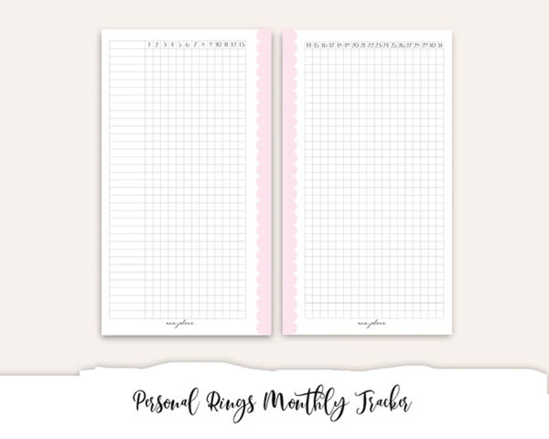 Monthly/daily Habit Tracker Personal Rings Printable, Sleep Tracker ...