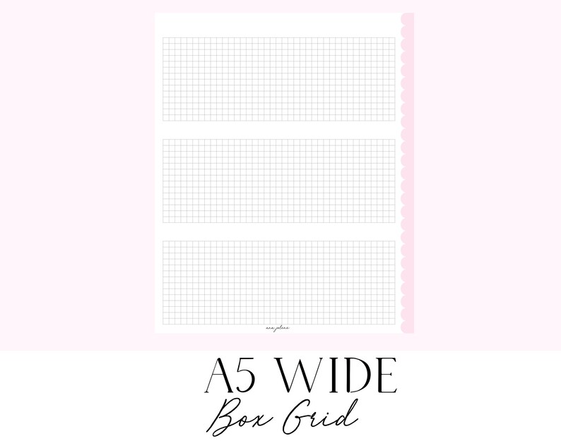 A5 Wide Box Grid - Etsy