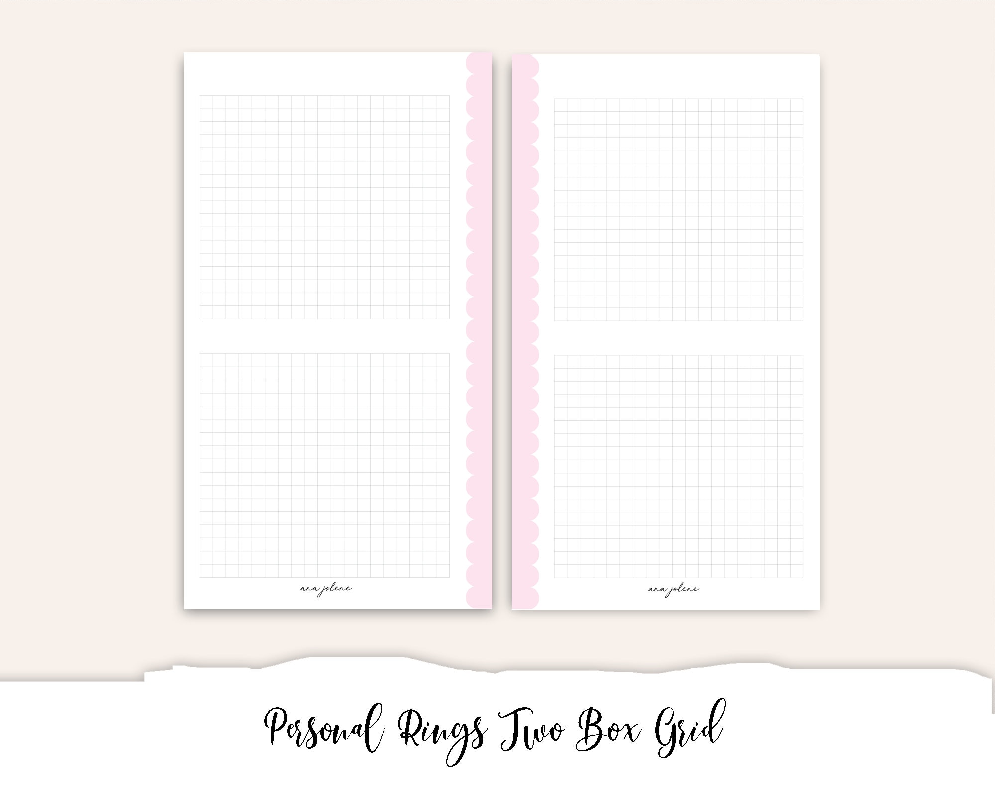 Personal Rings Two Box Grid Printable - Etsy