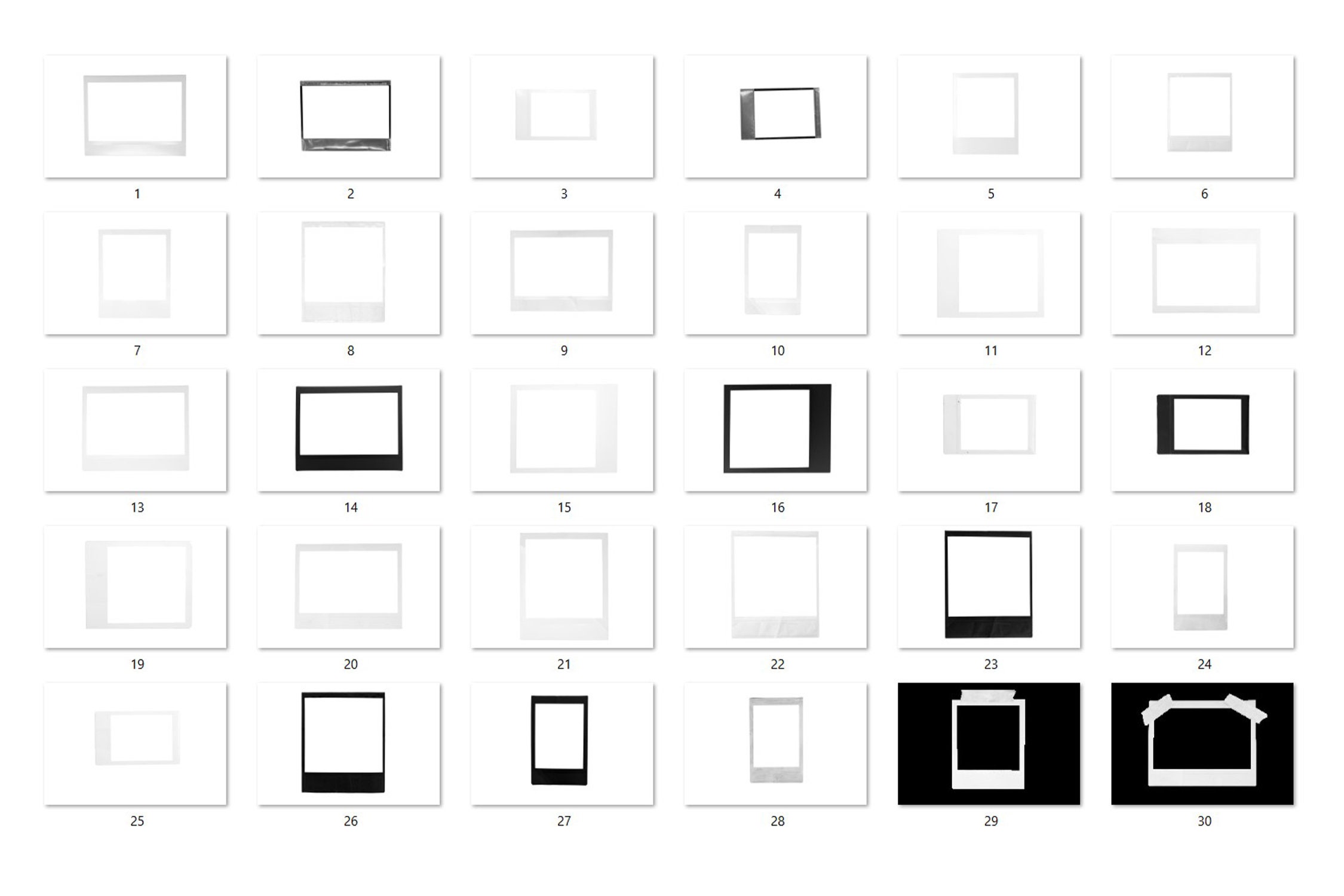 30 INSTANT FRAME OVERLAY Digital Frames Instant Film - Etsy Australia