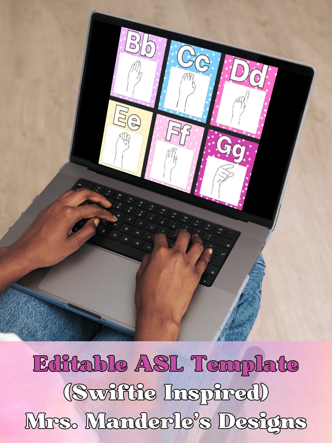 Swiftie Inspired Editable ASL Alphabet Template for Teachers taylor ...