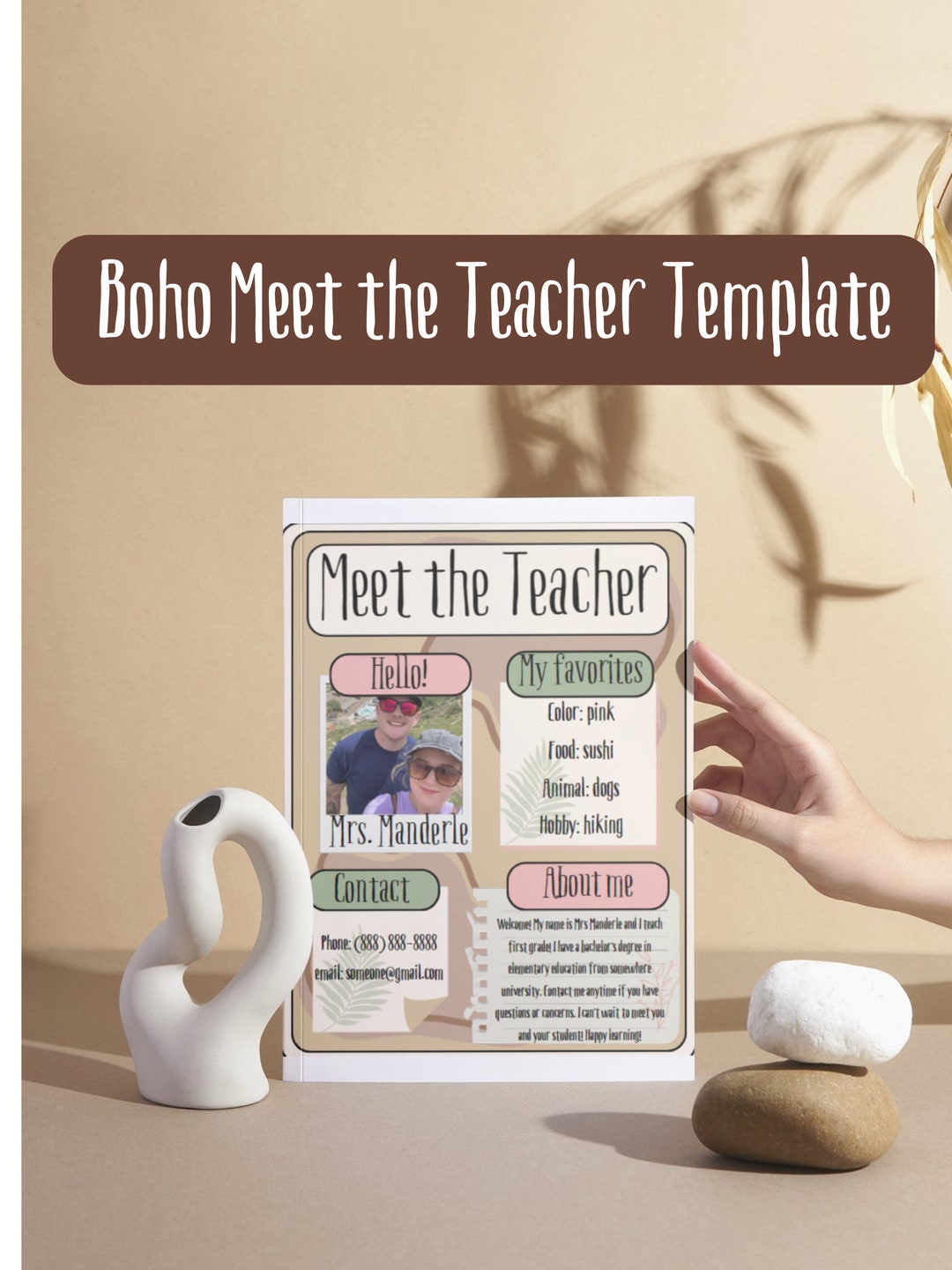 Boho Meet the Teacher Flyer Template - Editable Meet the Teacher ...