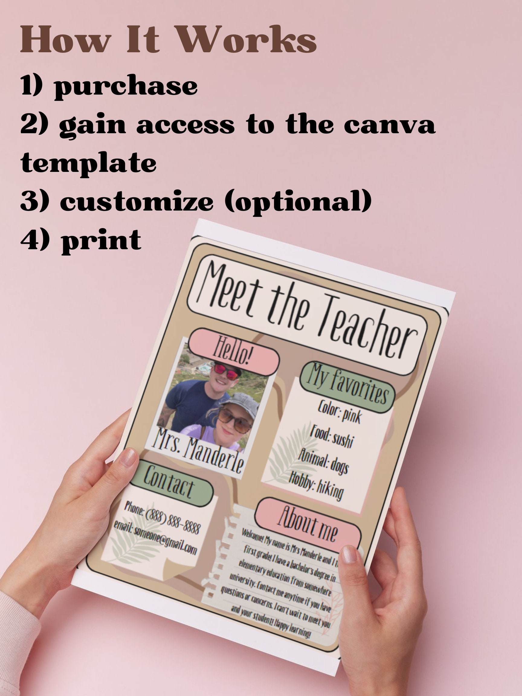 Boho Meet the Teacher Flyer Template - Editable Meet the Teacher ...