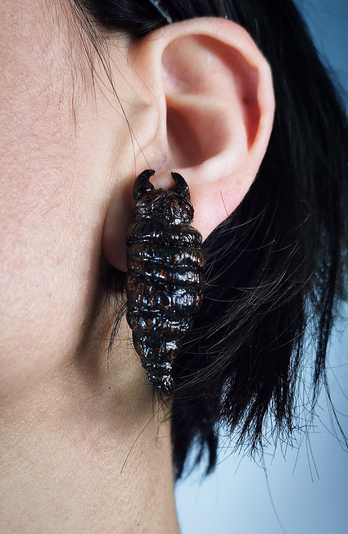 Star Trek earring The Wrath of Khan worm Ceti Alpha V larva | Etsy