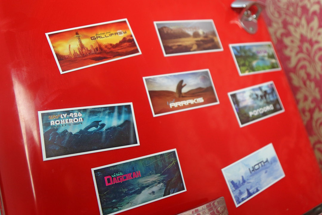 Sci-fi Magnets, Planet Postcards, Galactic Souvenir, Science Fiction ...