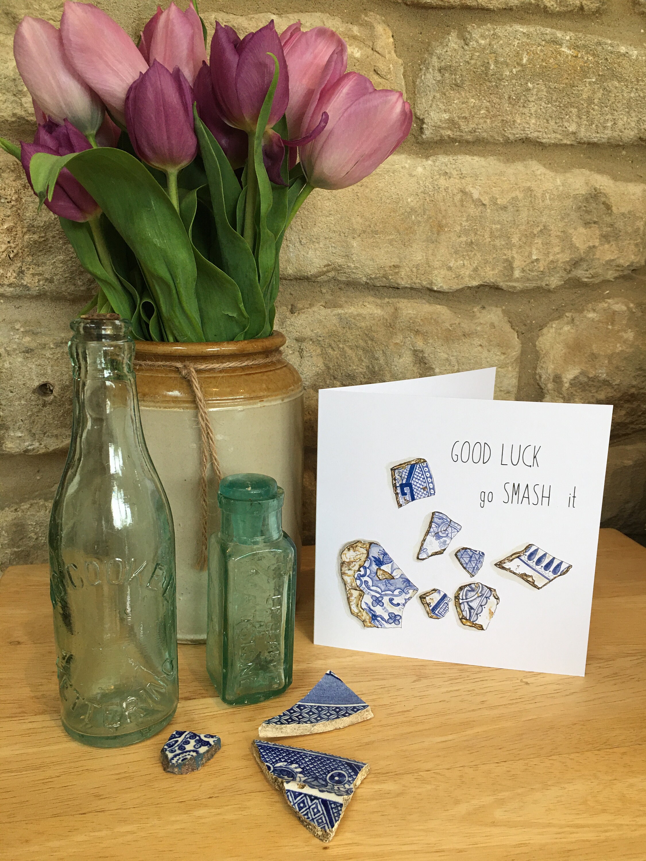 Greeting Card- Good Luck- Go Smash It - Etsy