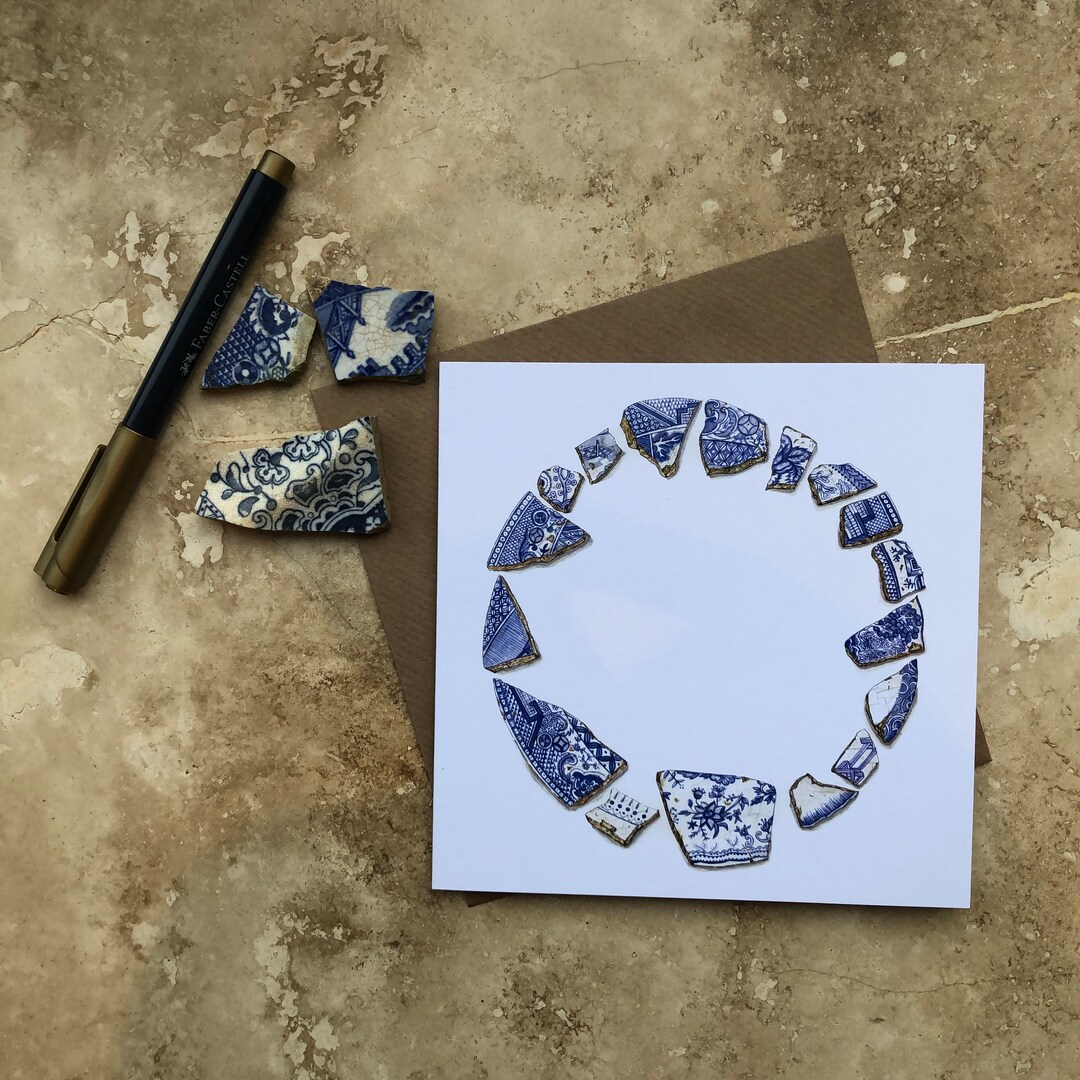 Circle Greeting Card- Mudlark Finds - Etsy