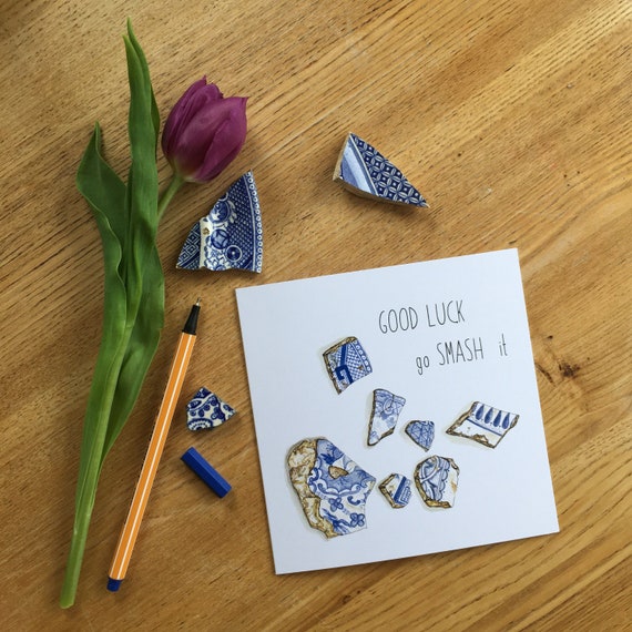Greeting Card Good Luck Go Smash It - Etsy