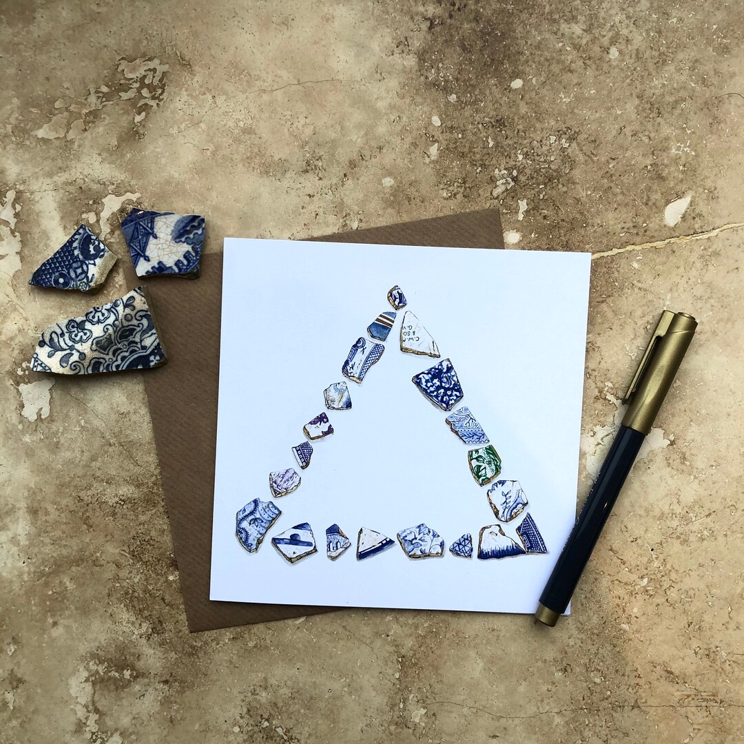 Triangle Greeting Card Mudlark Finds - Etsy Norway