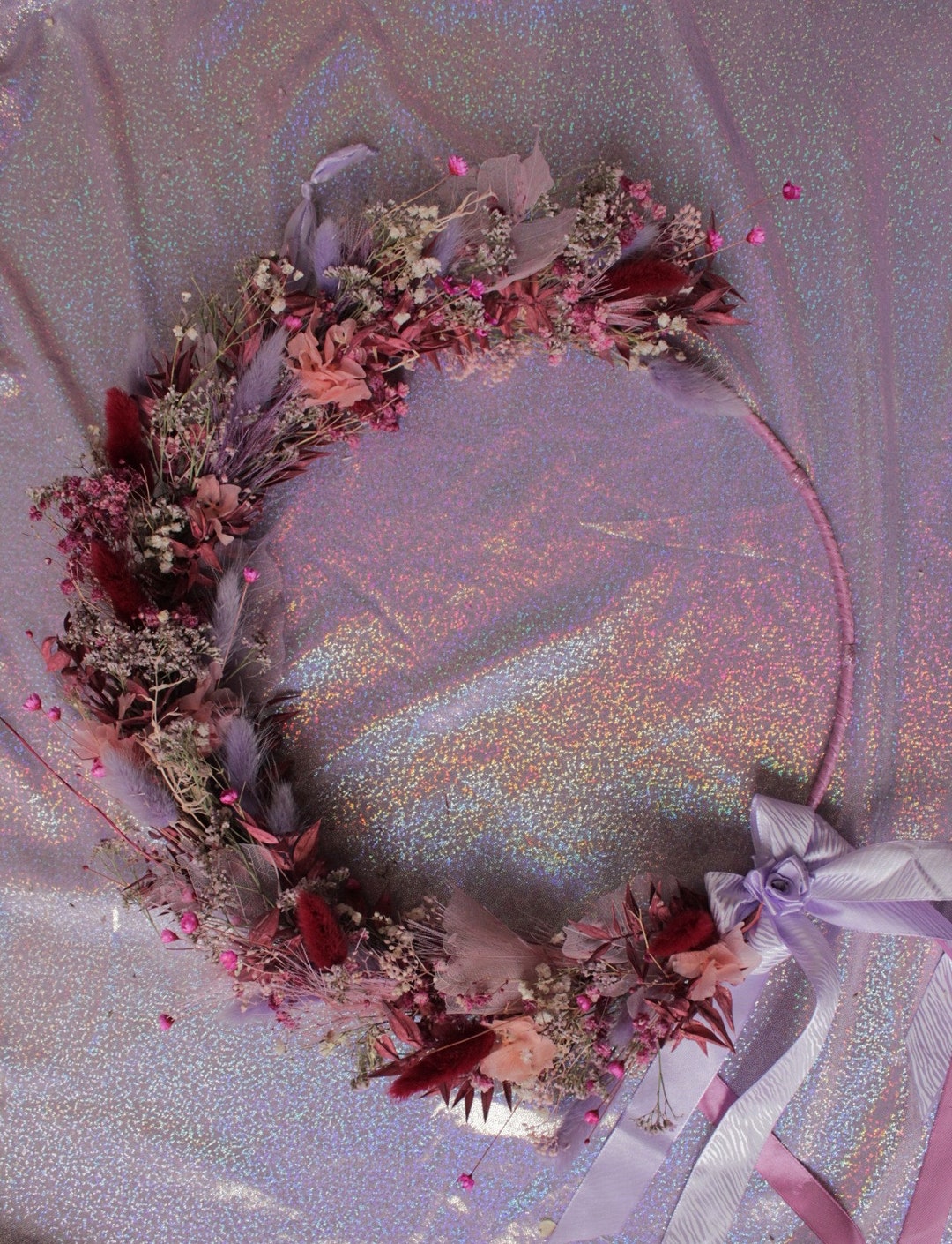 Wall Crown Made of Dried Flowers the Kitsch Boudoir - Etsy