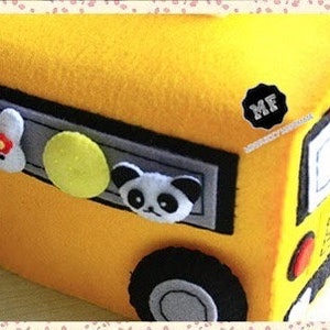 School Bus Tissue Box Cover DIY Kit - Etsy