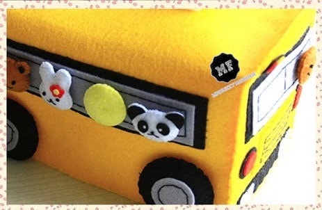 School Bus Tissue Box Cover DIY Kit - Etsy