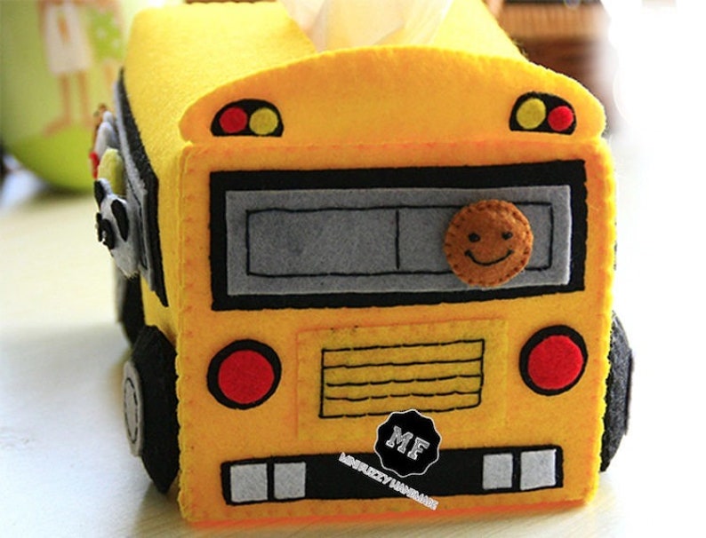 School Bus Tissue Box Cover DIY Kit - Etsy