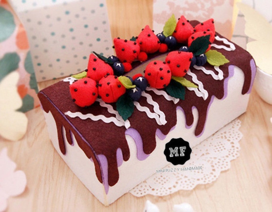Berries Cake Tissue Box Cover DIY Kit - Etsy