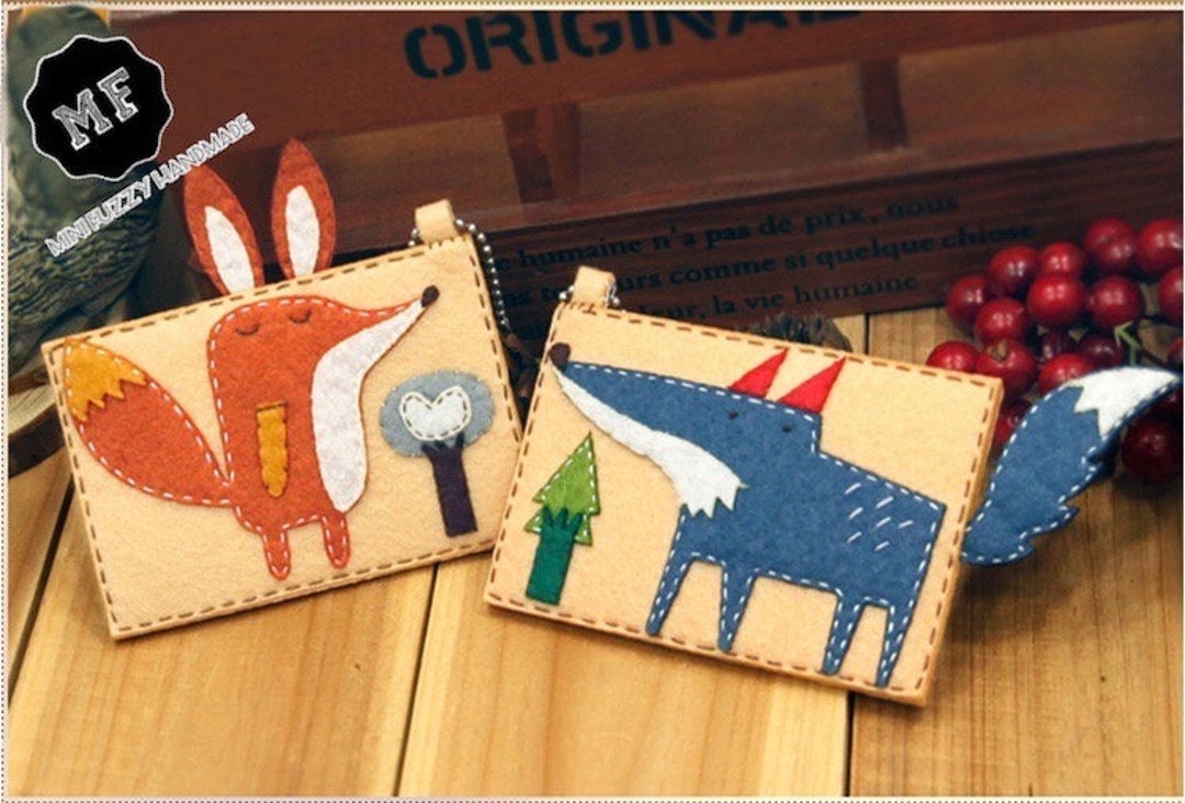 Wool Felt Card Holder DIY Kit - Etsy