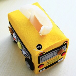 School Bus Tissue Box Cover DIY Kit - Etsy