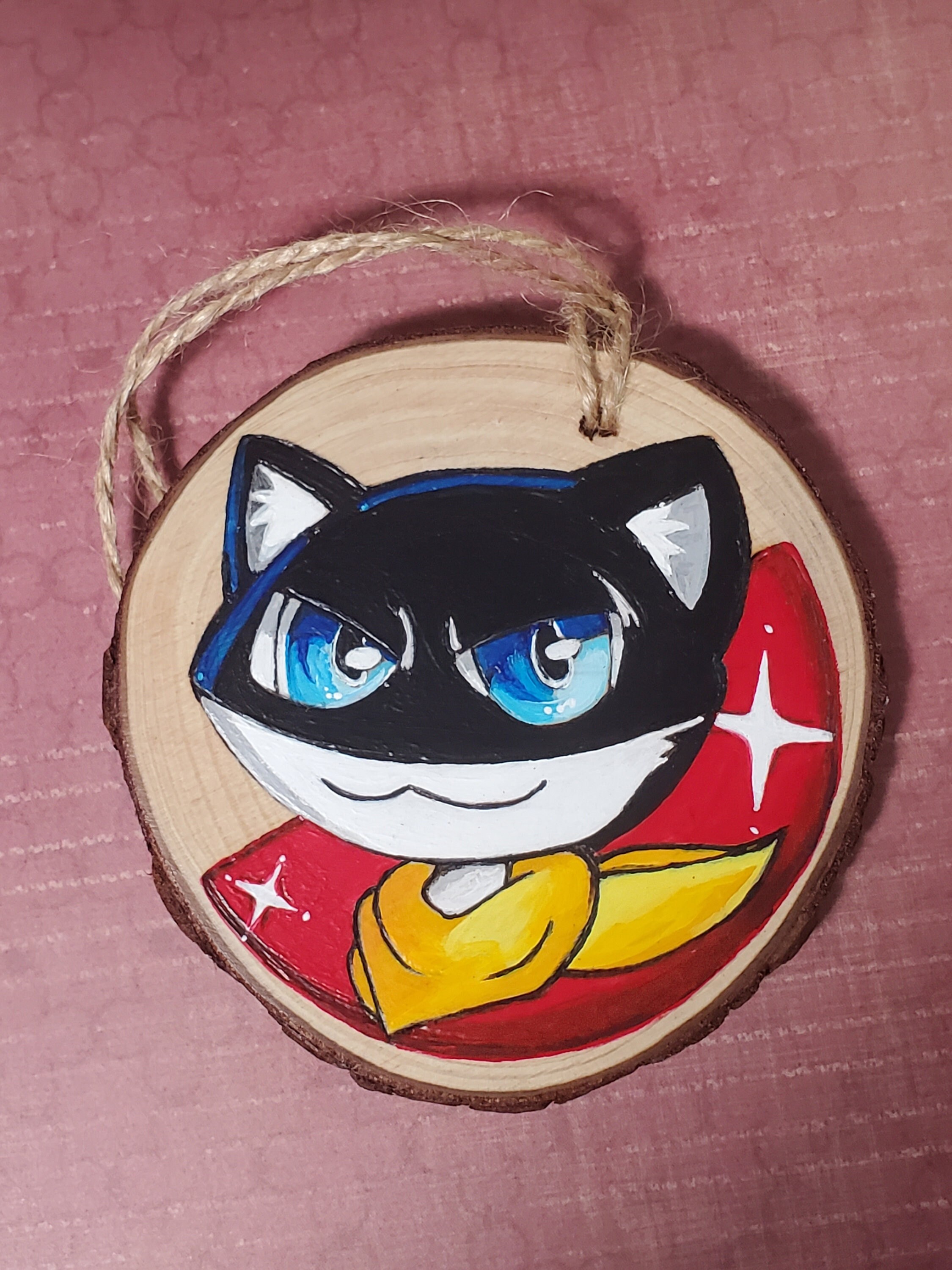 Persona 5 Morgana mona Wood Disc - Etsy