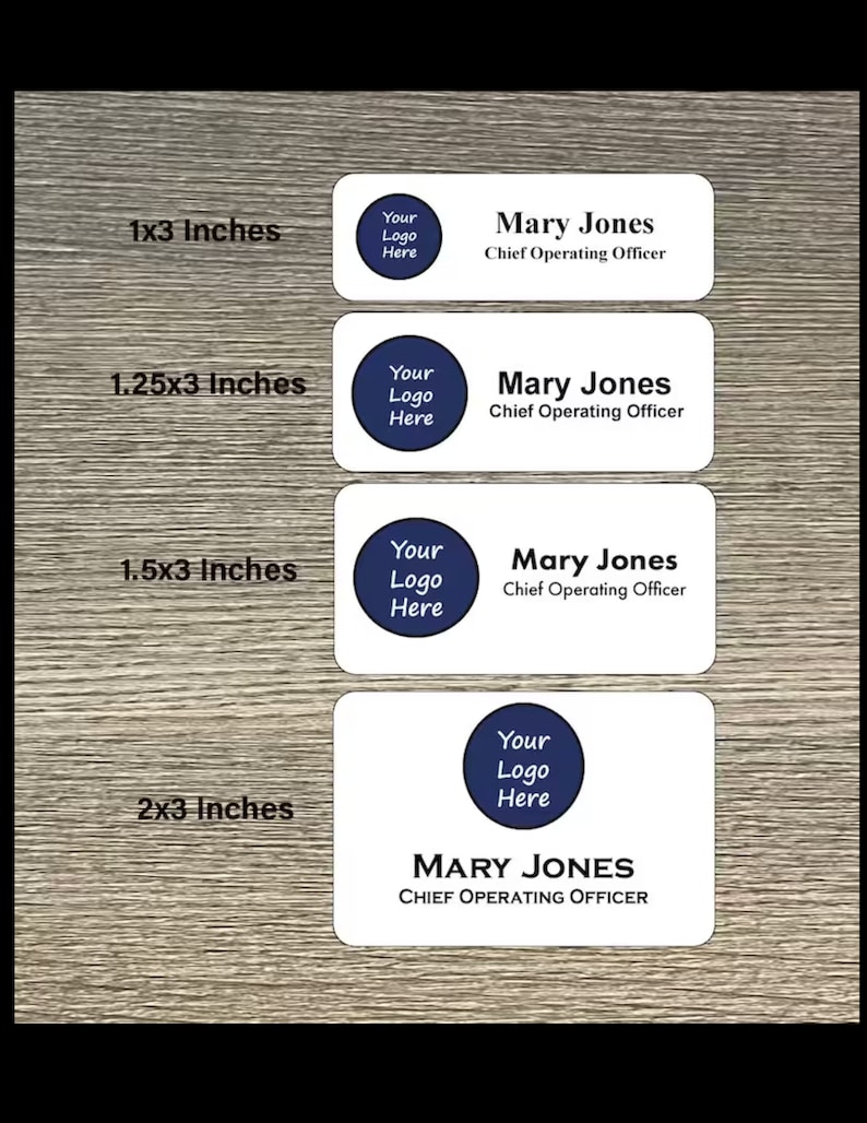 Personalized Full Color Name Badge: Custom Logo ID Tag - Etsy