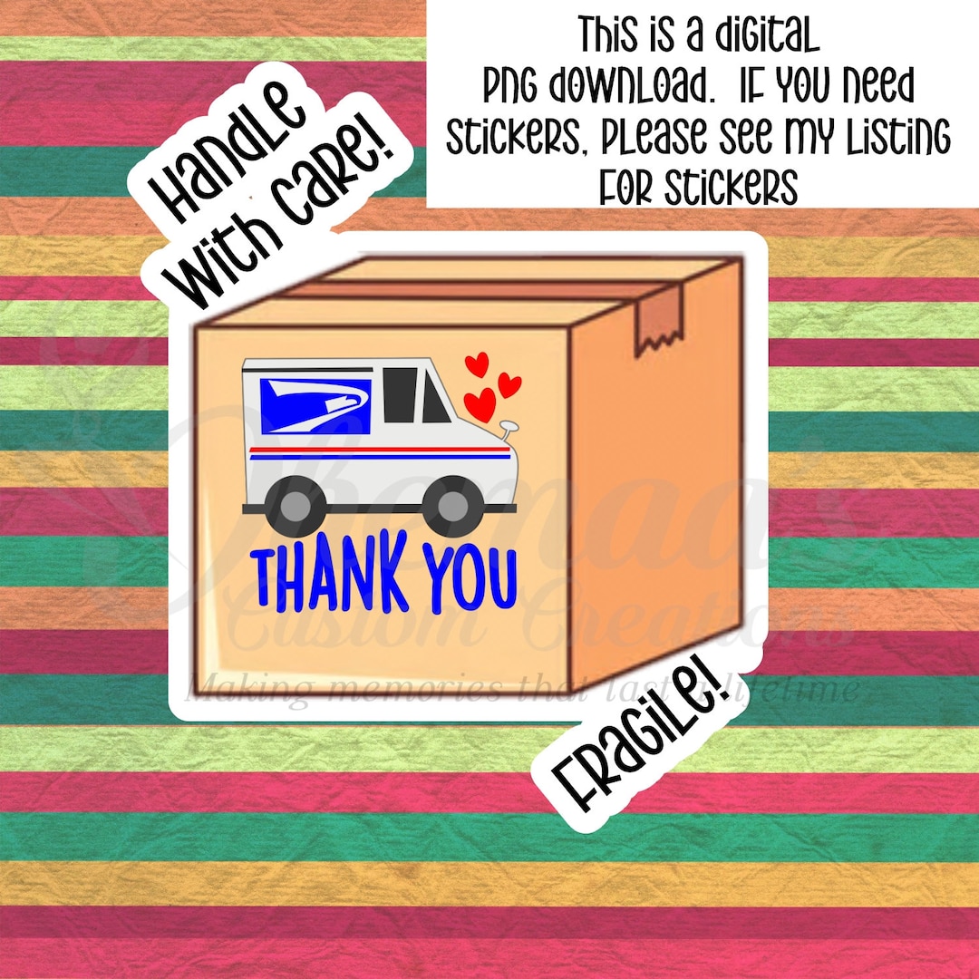 Printable Handle With Care Fragile Sticker for Small Business Packaging ...