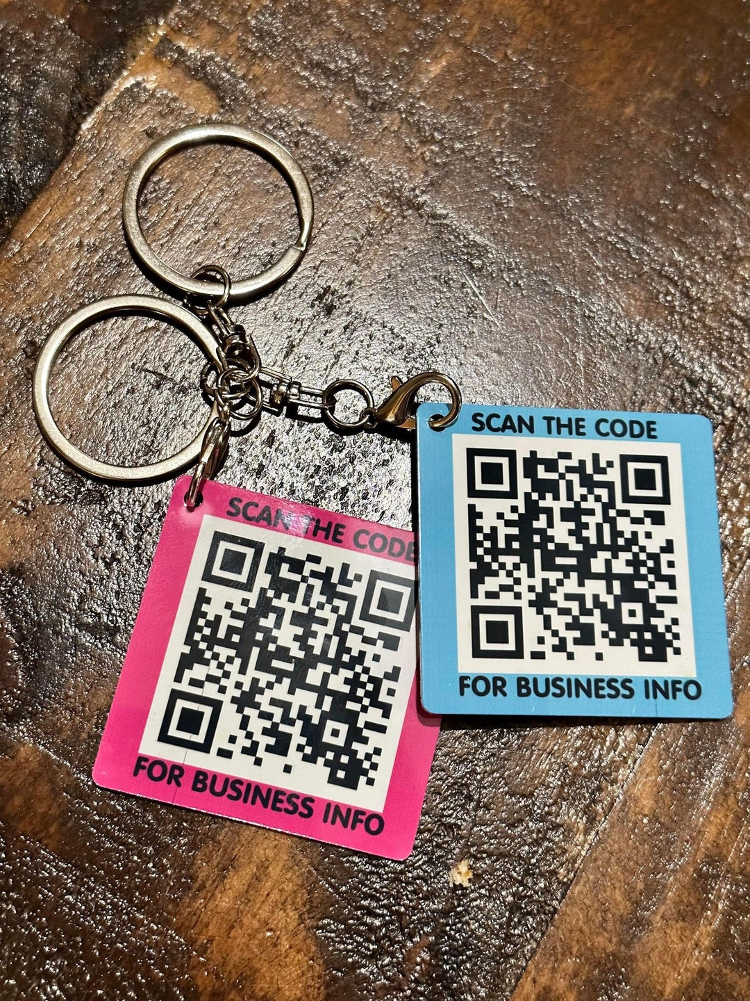 Custom Metal QR Code Keychain for Business Networking - Etsy