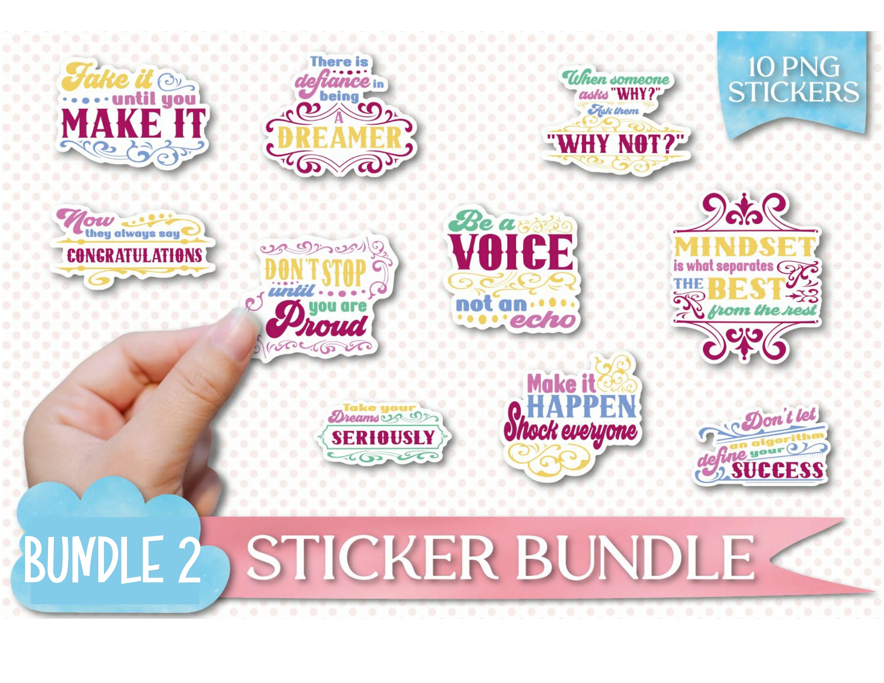 Stickers Sticker Packs Mental Health Positivity Stickers - Etsy