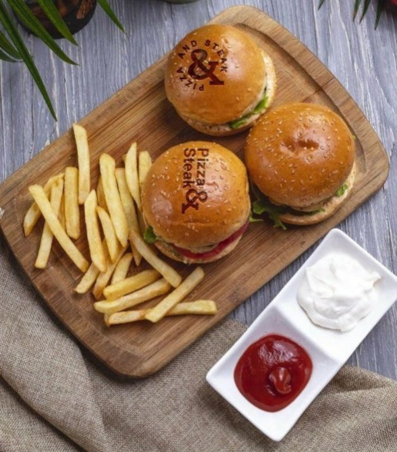 Burger Branding Stamp Personalized for Bread Food Fruits Ice Metal ...