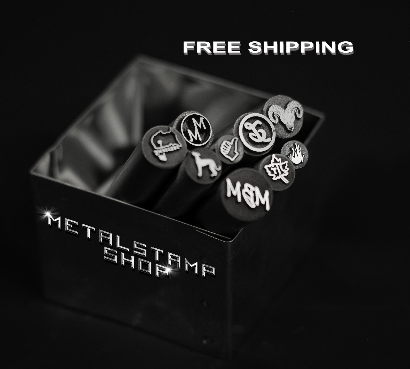 Hard Metal Stamps Custom Logo Metal Design Stamp Jewelry | Etsy