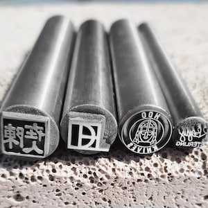 Hard Metal Stamp Custom Logo for Press Metal Design Ceramic Clay ...