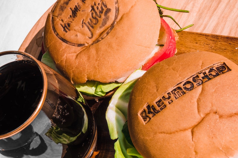 Burger Branding Stamp Personalized for Bread Food Fruits Ice Metal ...