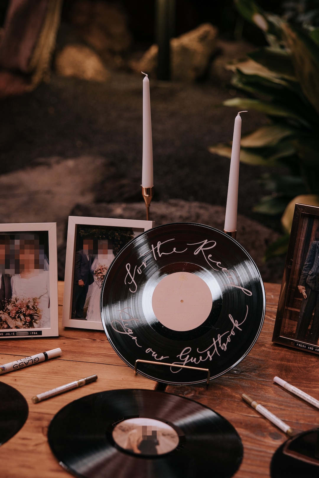 Calligraphy Vinyl Record Signage With Custom Label / - Etsy